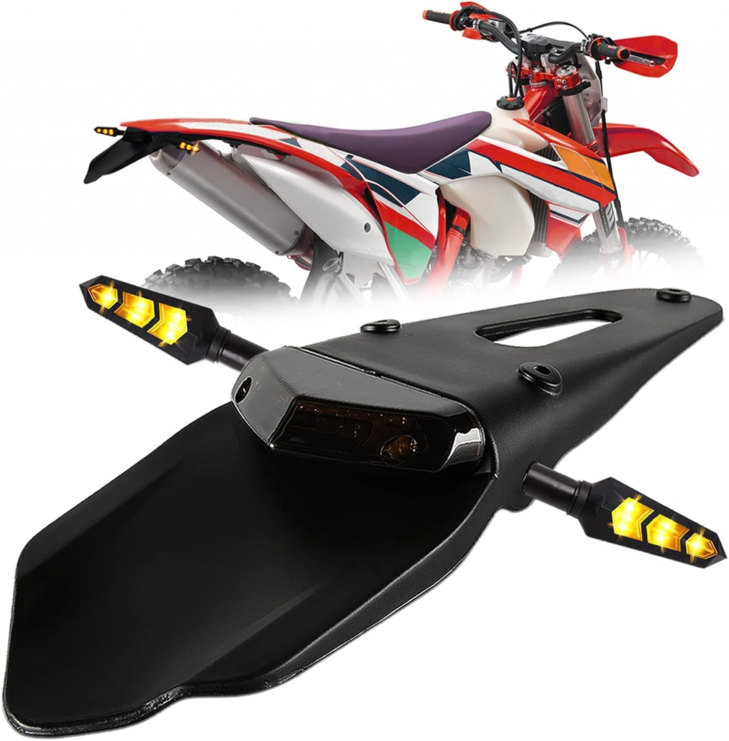 Rear Smoked Black 12V LED Tail Light Brake Lamp with Turn Singla Light ...