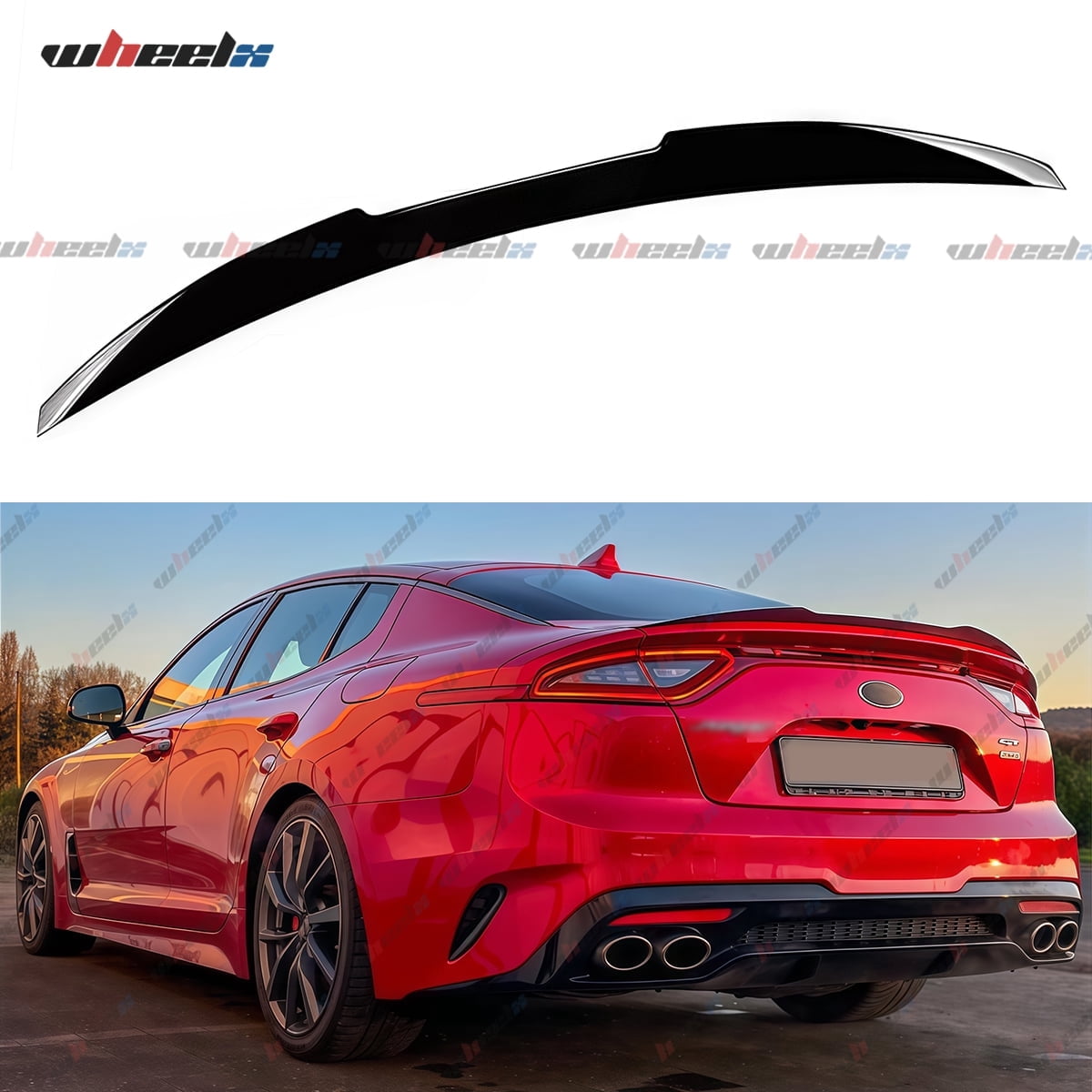 Rear Spoiler Compatible with 2018-2024 Kia Stinger, V Style Trunk ...
