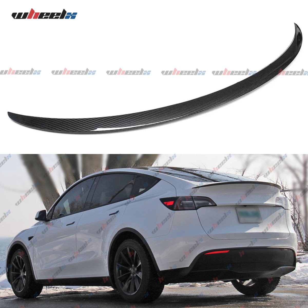 Rear Spoiler Compatible with 2020-2024 Tesla Model Y, P Style Duckbill ...