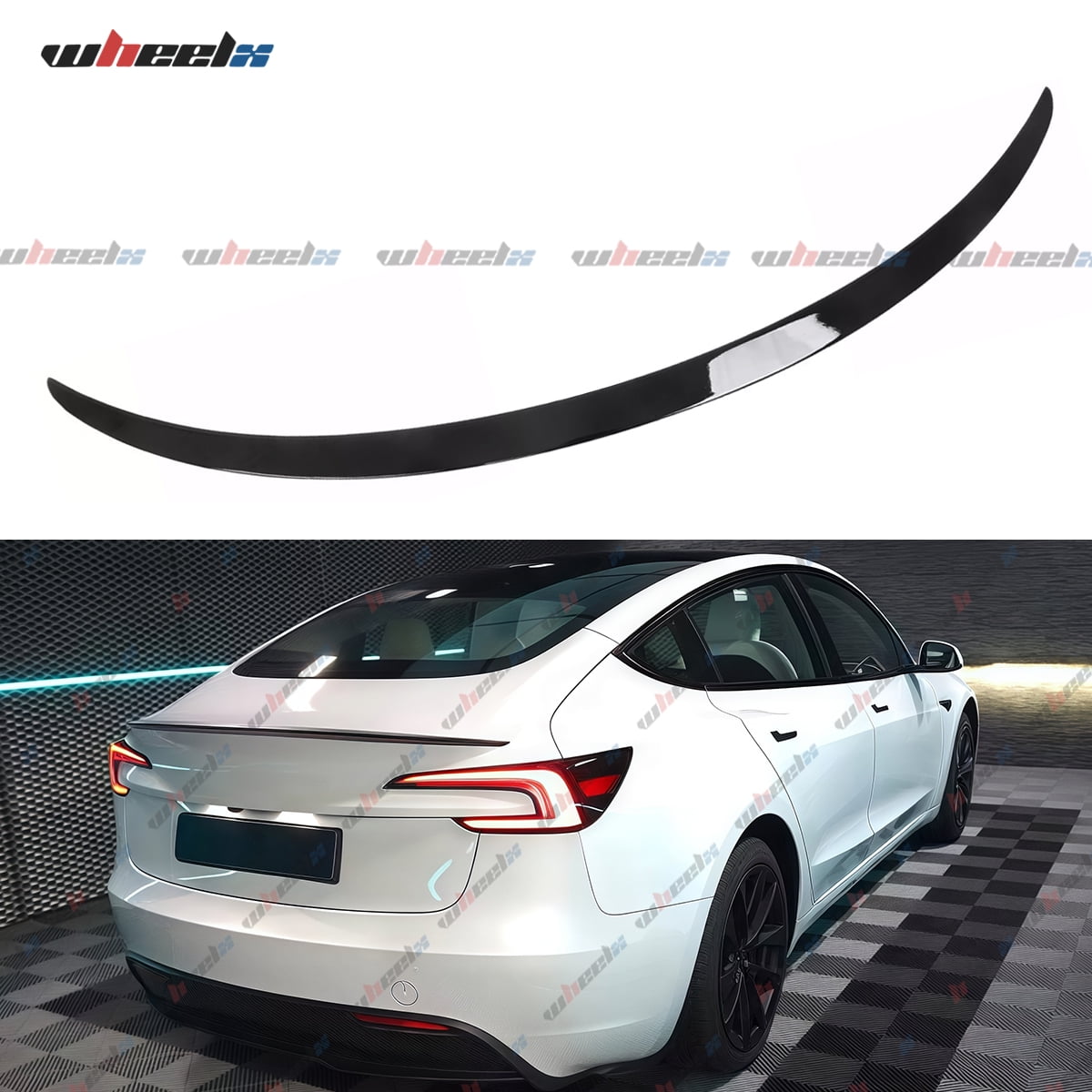 Rear Spoiler Compatible with 2024-2025 Tesla Model 3 Highland, P Style ...