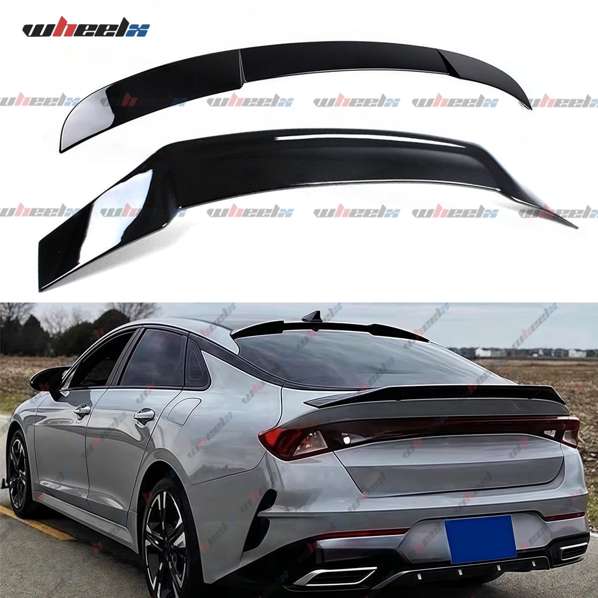 Rear Spoiler & Roof Spoiler Compatible with 2021-2024 5th Gen Kia K5, R ...