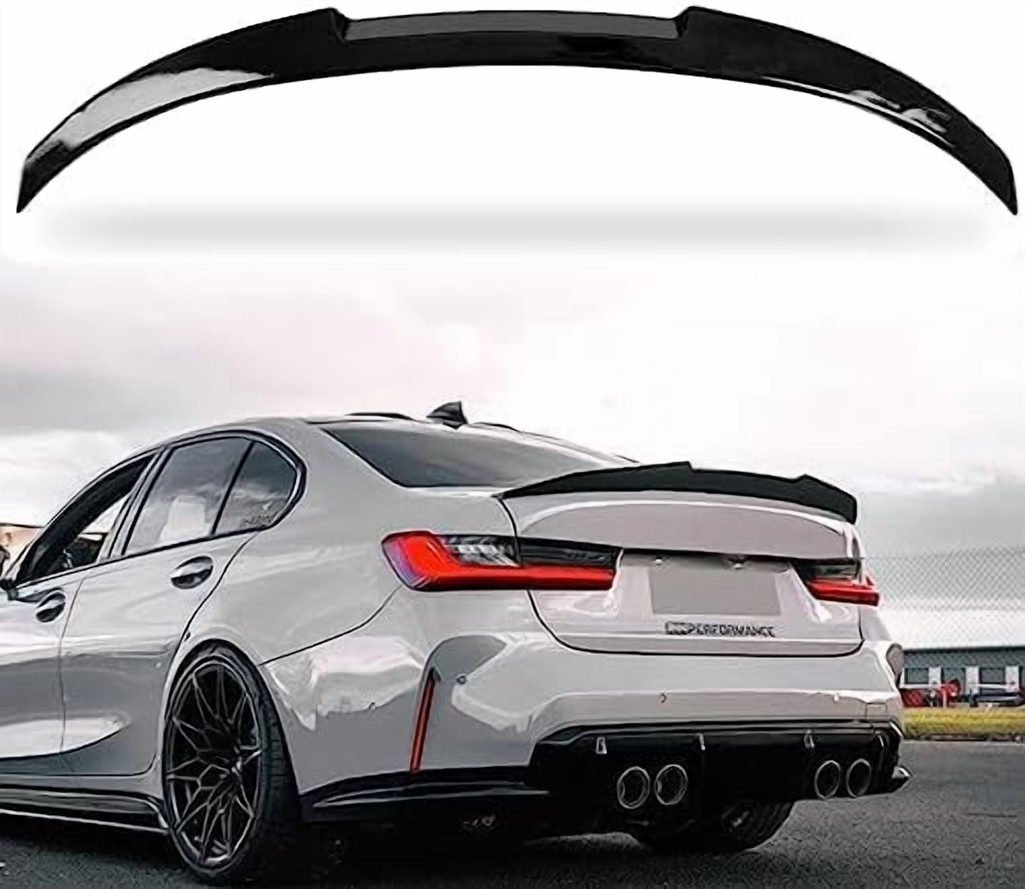 Rear Spoiler Wing Compatible with 2012-2018 F30 3 Series 4-Door Sedan ...