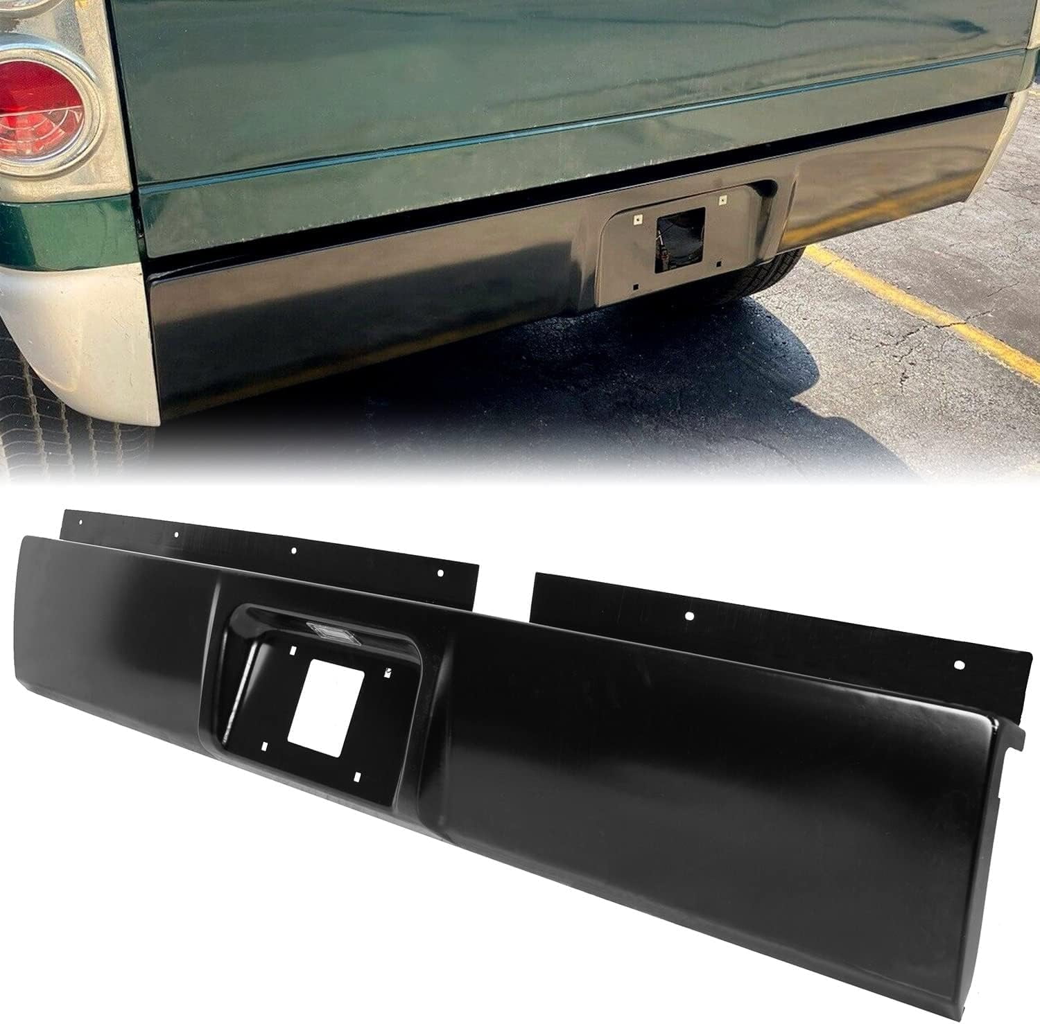 Rear Steel Roll Pan Compatible with 2002-2008 Dodge Ram 1500/2003-2009 ...