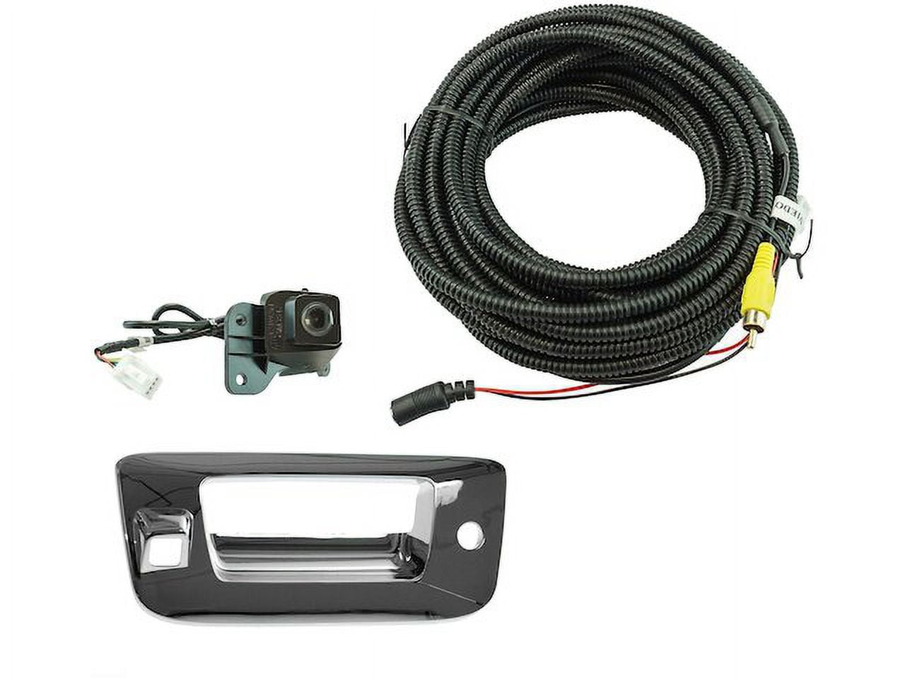 T.RQ Rear Tailgate Handle Bezel with Park Assist Camera, Chrome, 2 ...