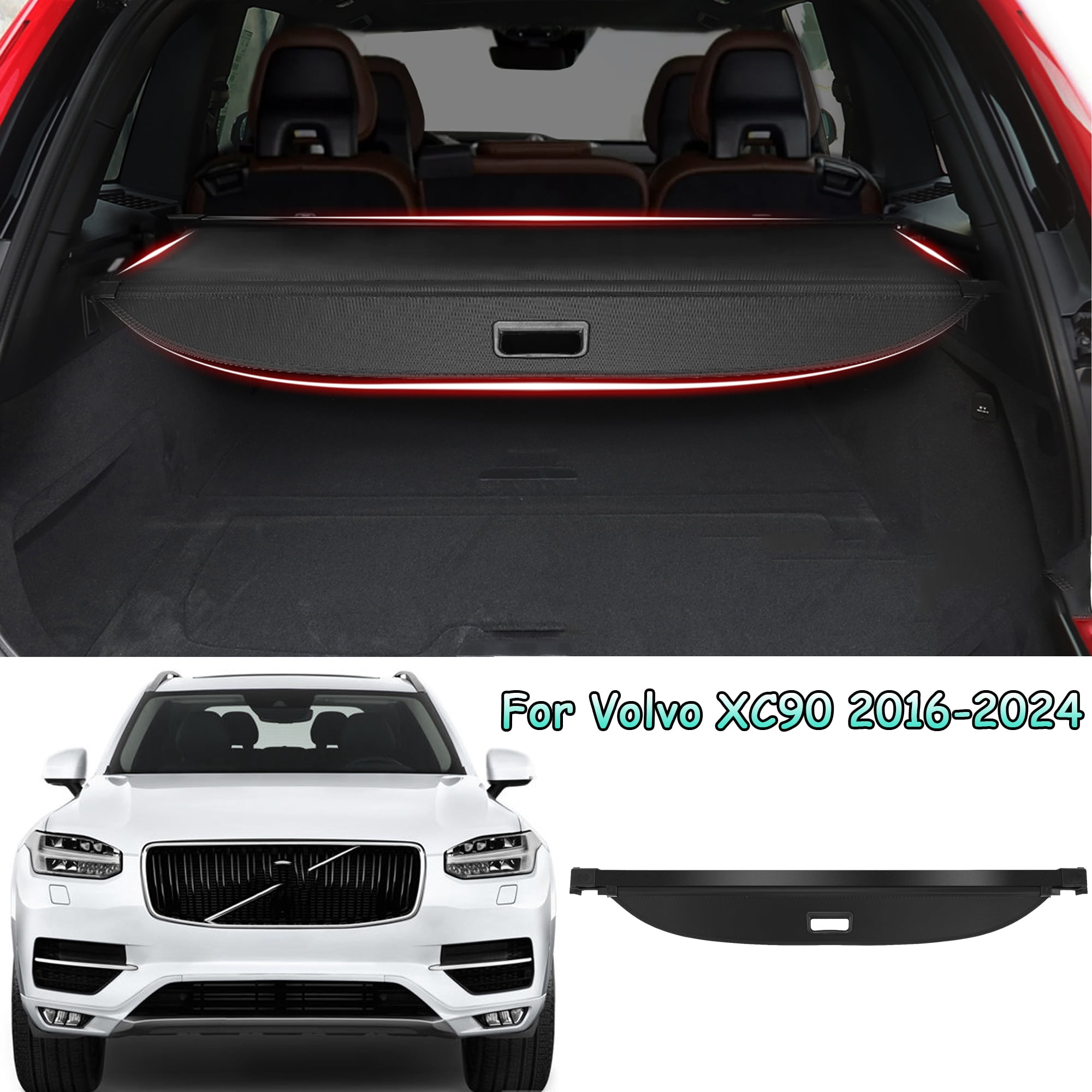 Rear Trunk Cargo Cover For Volvo XC90 2016-24 Security Shield Shade ...