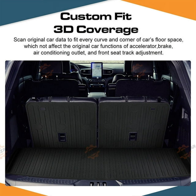 Rear Trunk Cargo Floor Tray Boot Liner Mat for FORD EXPLORER 2020-2024 ...