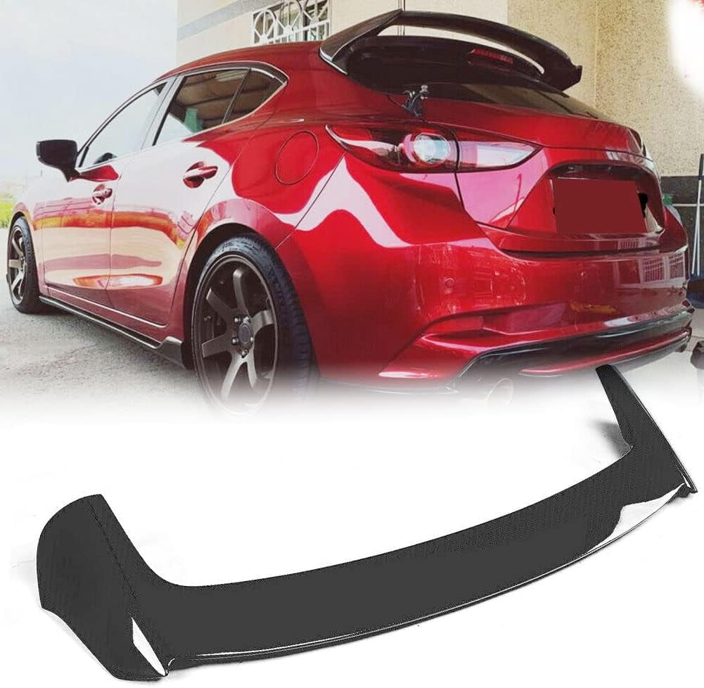 Rear Trunk Spoiler for Mazda 3 Axela Hatchback 4-Door 2014-2019 Roof Window Top Wing Lip ...