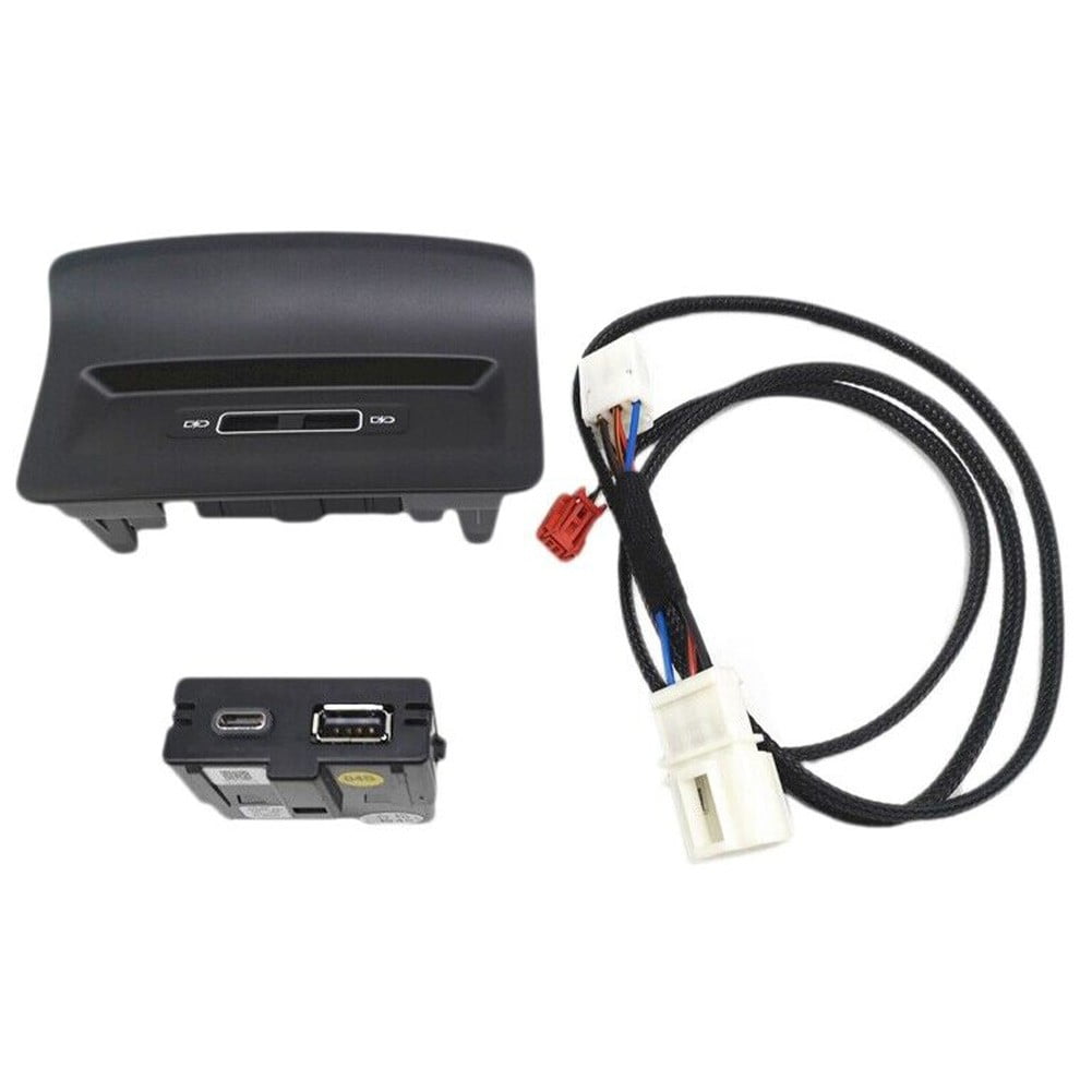 Rear Usb Charger Port Socket Kit Upgrade Double Cover For Skoda ...