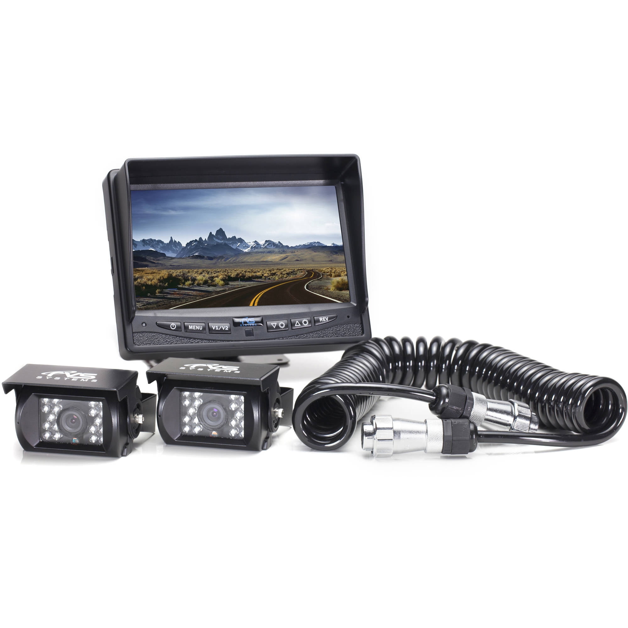 Rear View Camera System, 2 Camera Setup with Trailer Tow Quick Connect ...