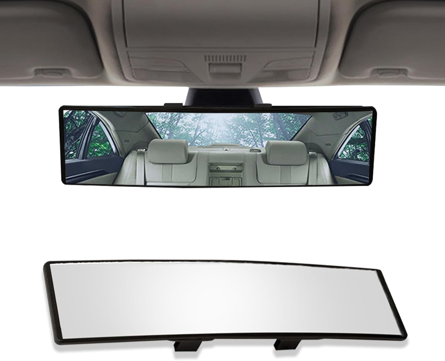 Rear View Mirror, Interior Clip-on Wide Angle Rear View Mirror ...
