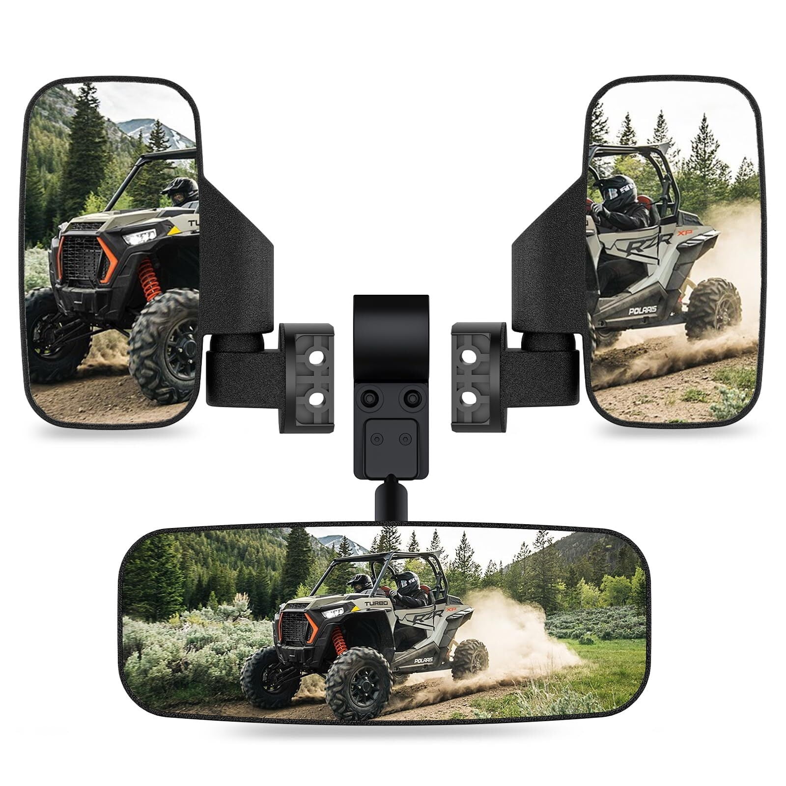 Rear View Mirror, RZR Rearview Mirror for 1.75"-2" Roll Bar Cage ...