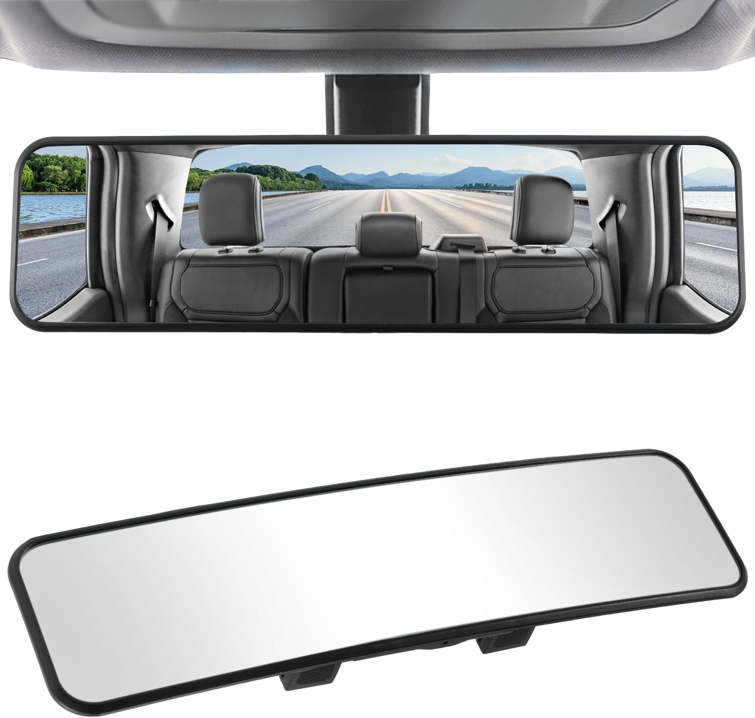 Rear View Mirror, Universal 11.3'' (287mm), Wide Angle Panoramic Convex ...
