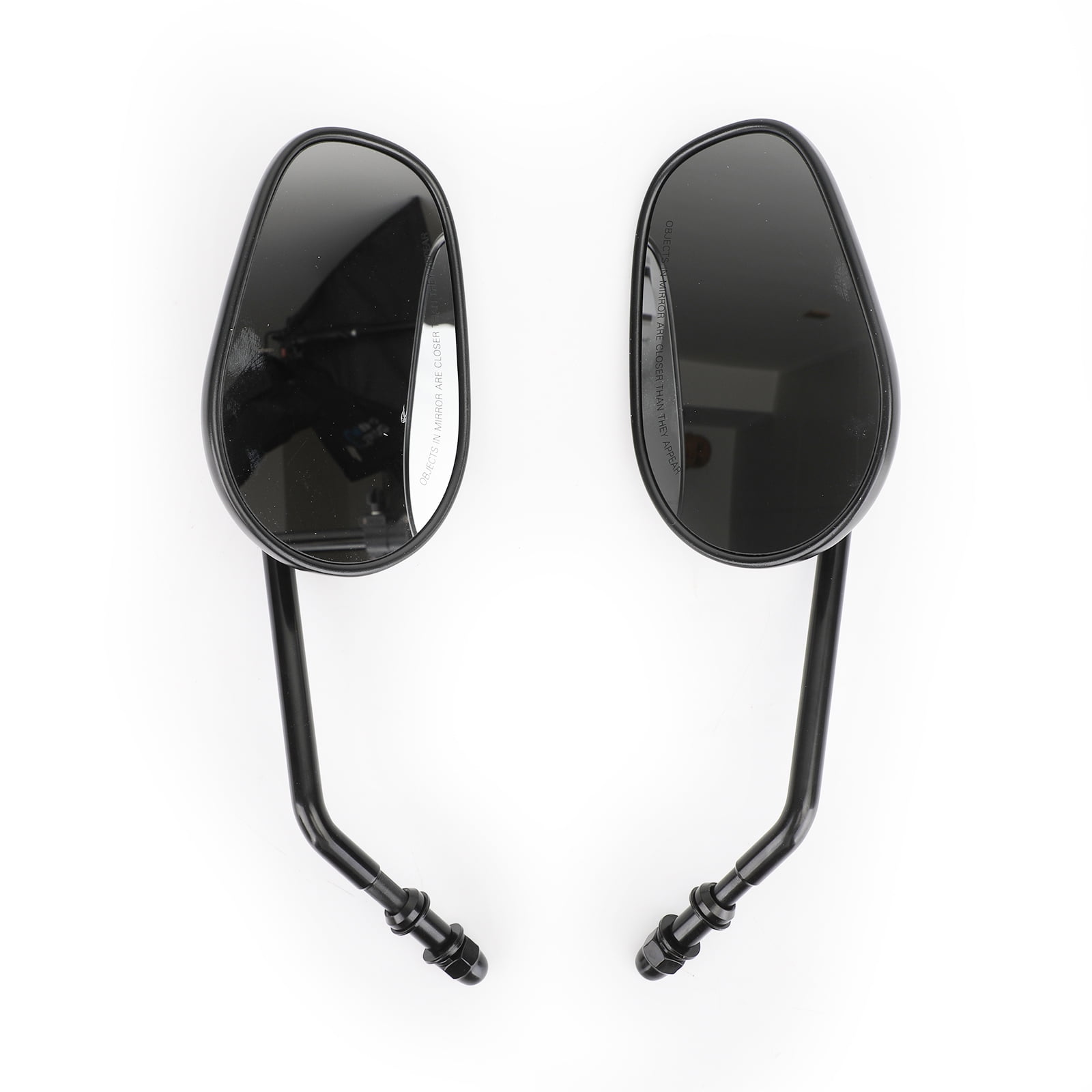 Rear View Mirrors Pair Black For Harley Road Street Glide Softail XL883 ...