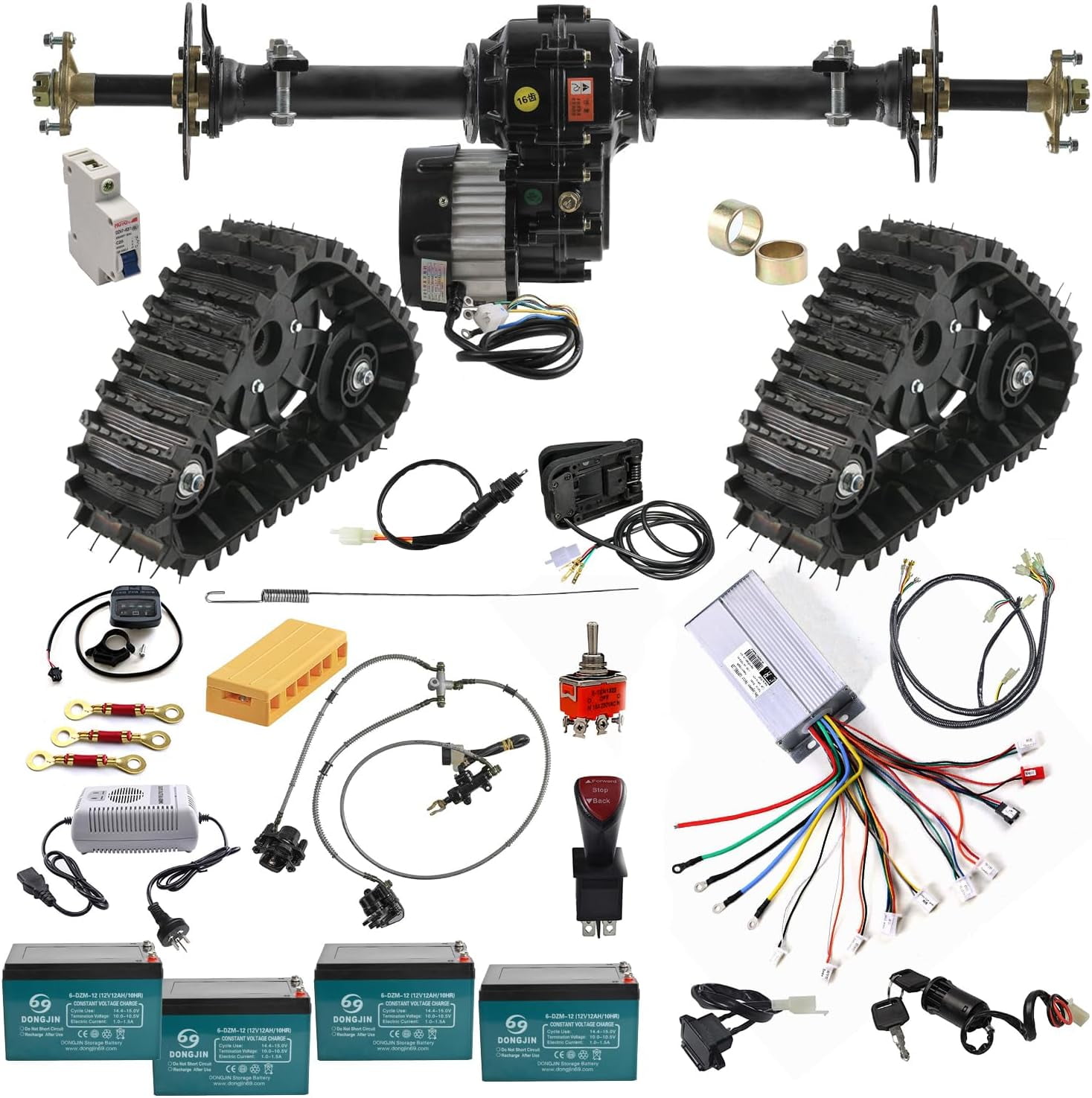 Rear Wheel ATV Snow Sand Snowmobile & 860mm Rear Axle & 1000W 48V ...