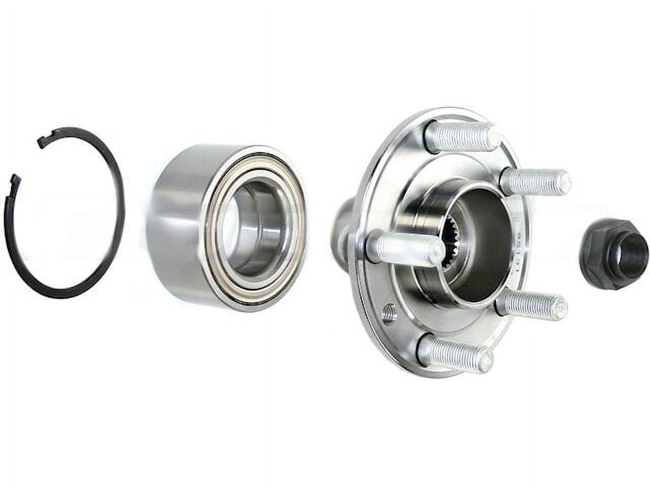 Rear Wheel Hub and Bearing Repair Kit - with Retaining Ring and Axle ...