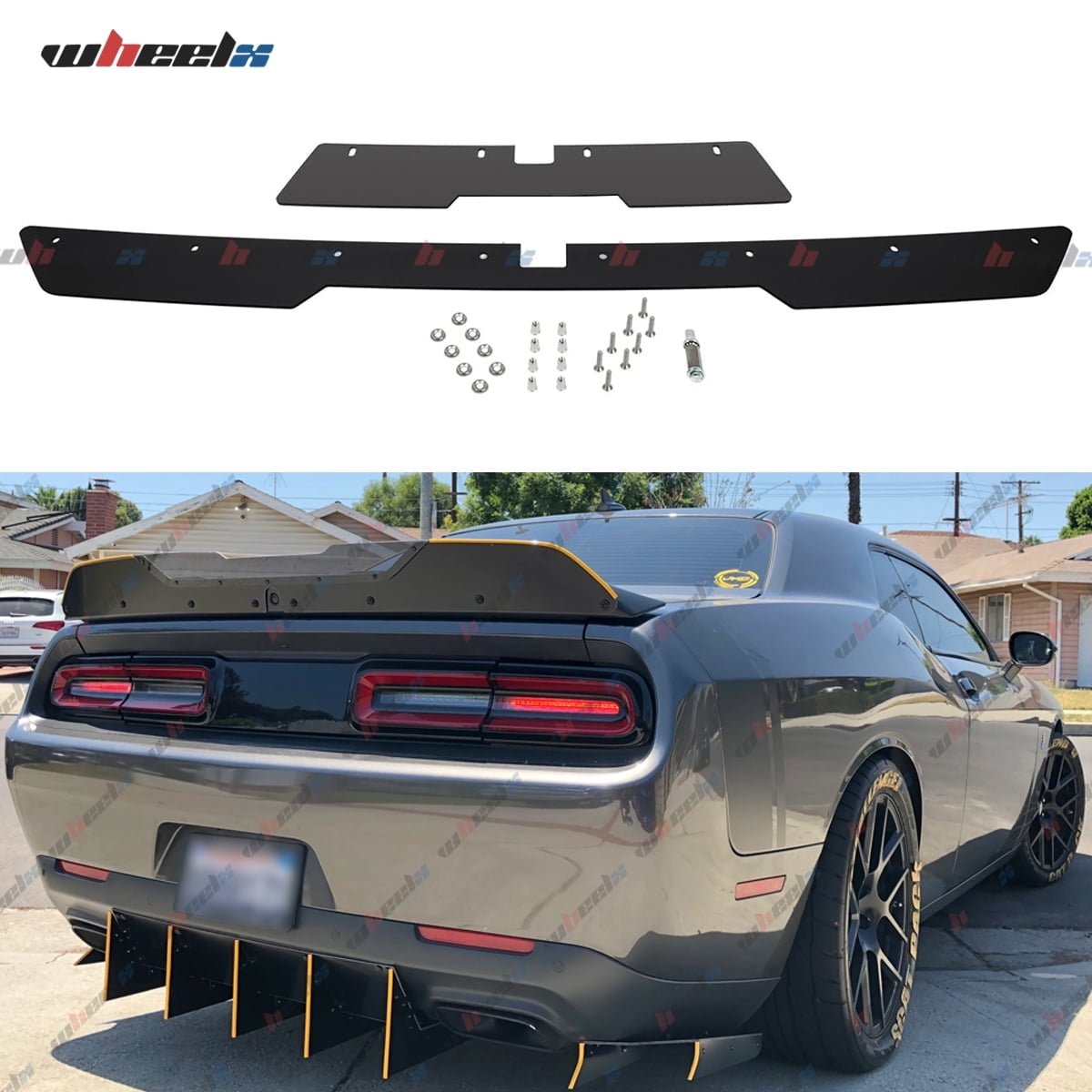 Rear Wickerbill Spoiler for Dodge Challenger 2015-2023 SRT RT Hellcat ...
