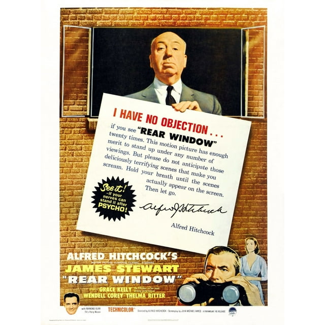 Rear Window Alfred Hitchcock James Stewart Grace Kelly 1954 Movie ...