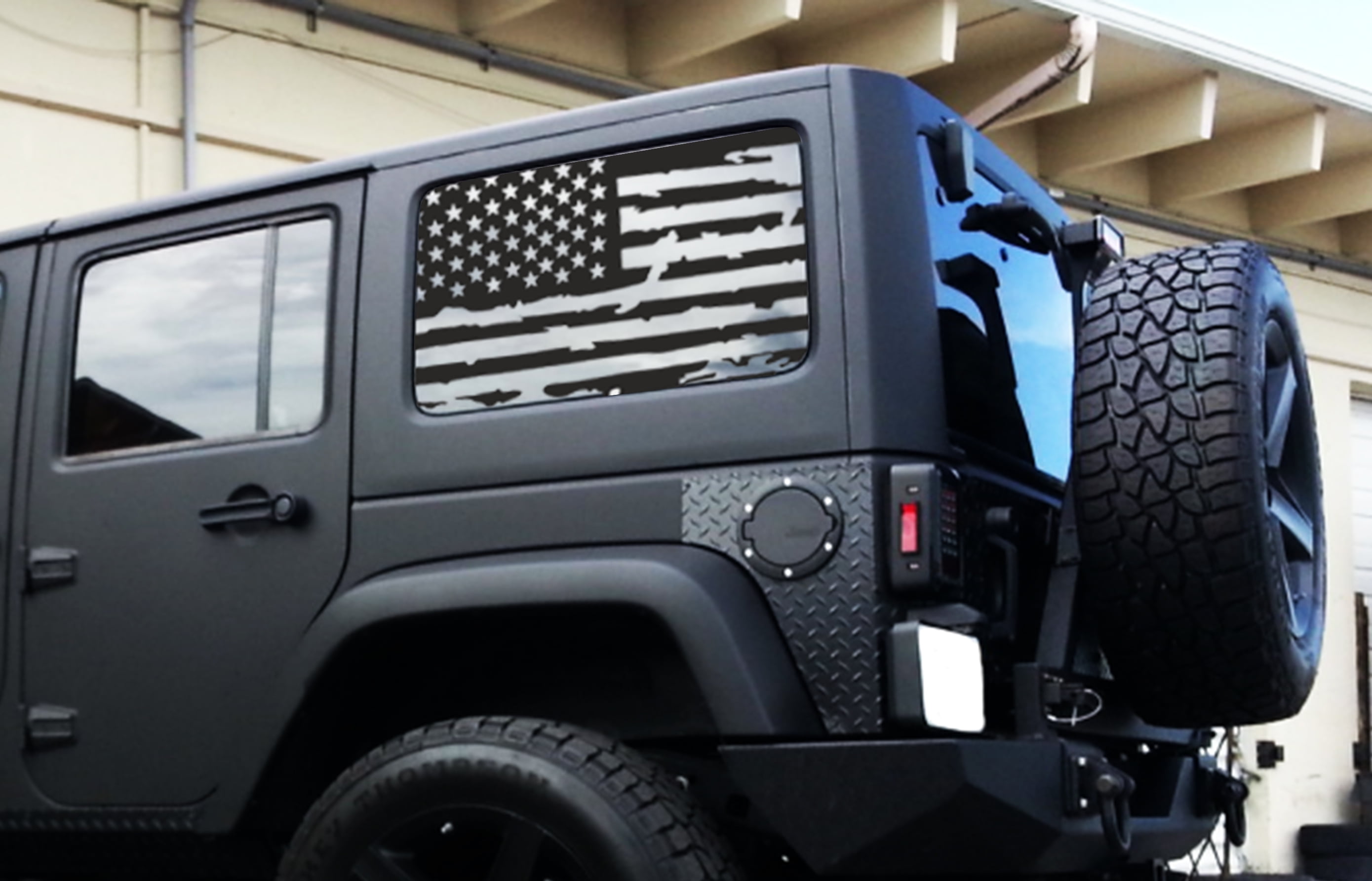 Rear Window American Flag Decal Fits Jeep Wrangler JK JKU 2011-2018 ...