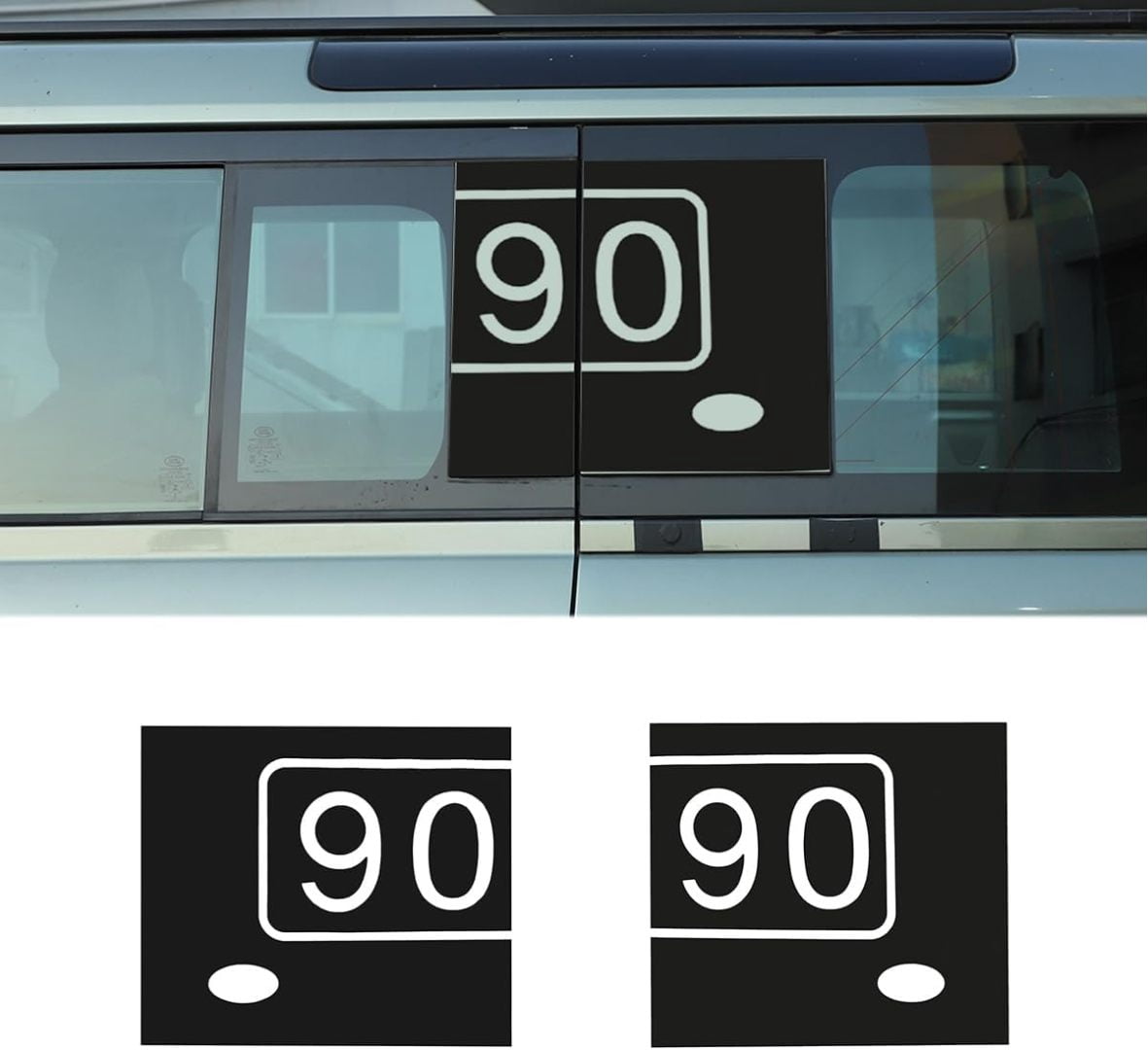 Rear Window C Pillar Post Panel Sticker Decal Compatible with Land ...