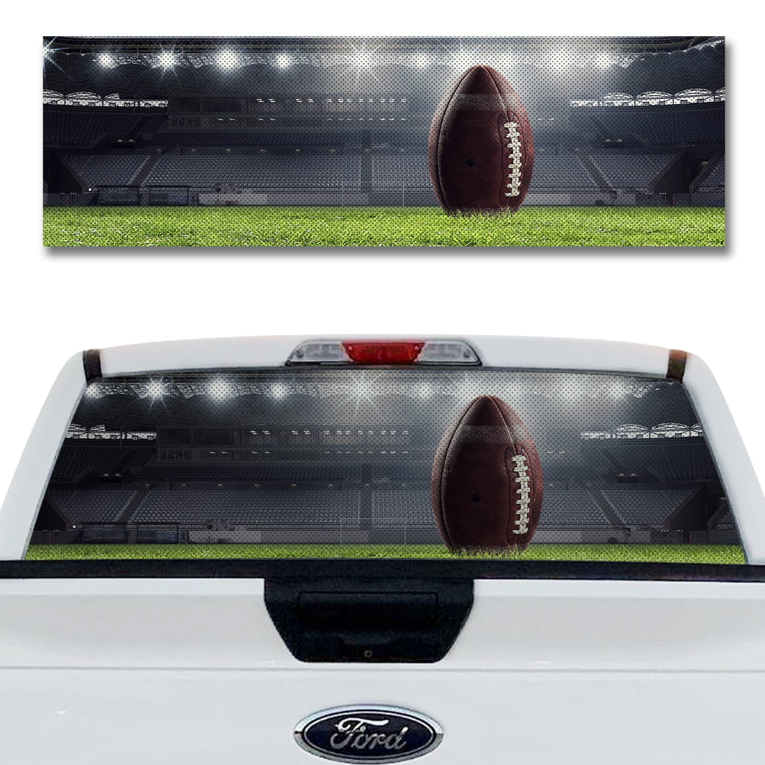 Rear Window Decal for Trucks – Football Under the Lights 58 x 18 Inches ...