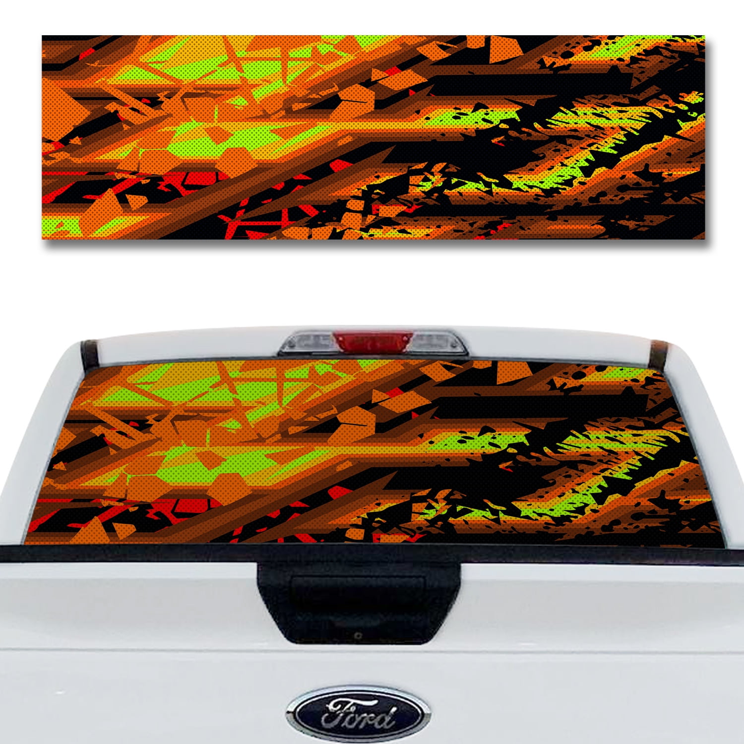 Rear Window Decal for Trucks – Blast Damage 65 x 20 Inches ...