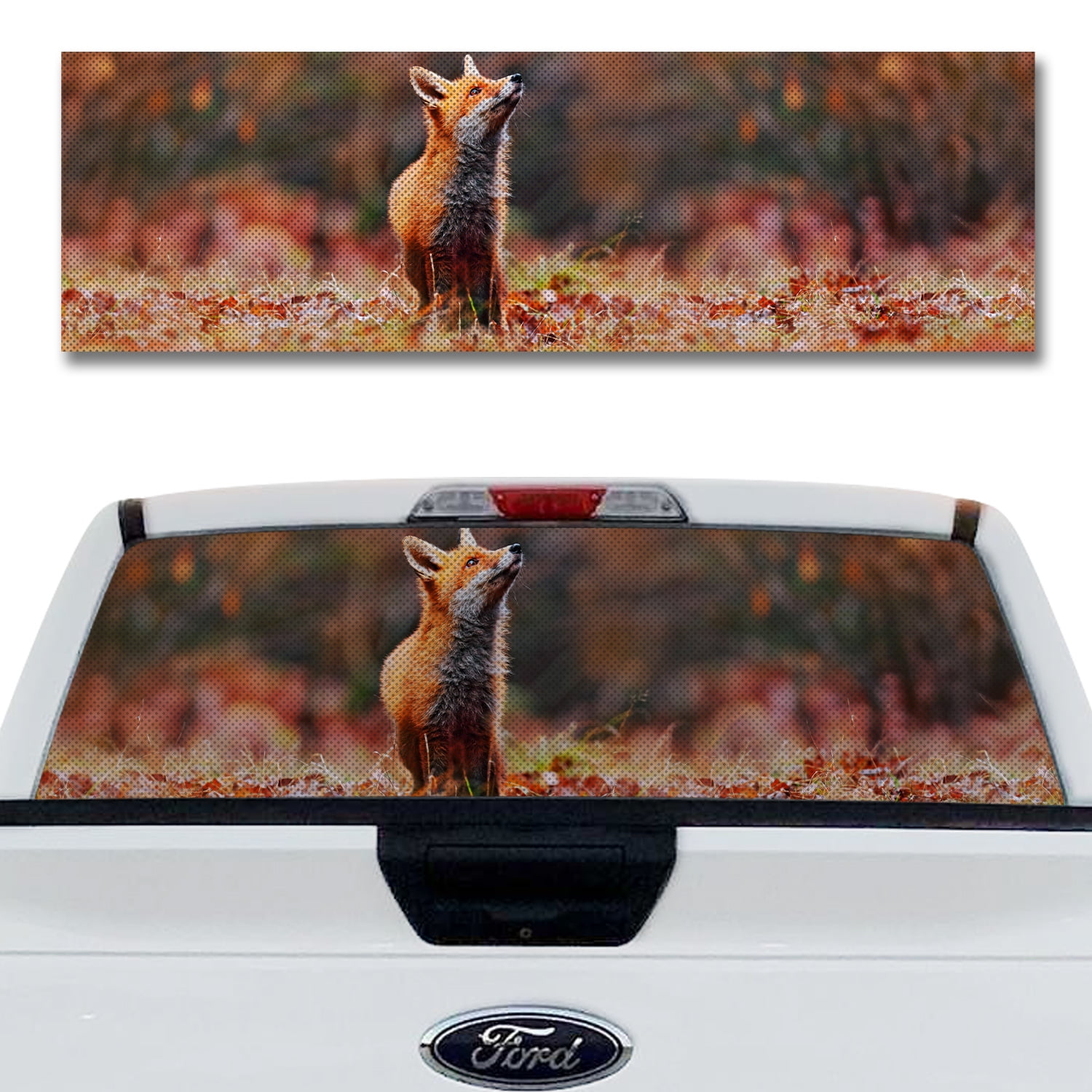 Rear Window Decal for Trucks – Fox in the Fall 58 x 18 Inches ...