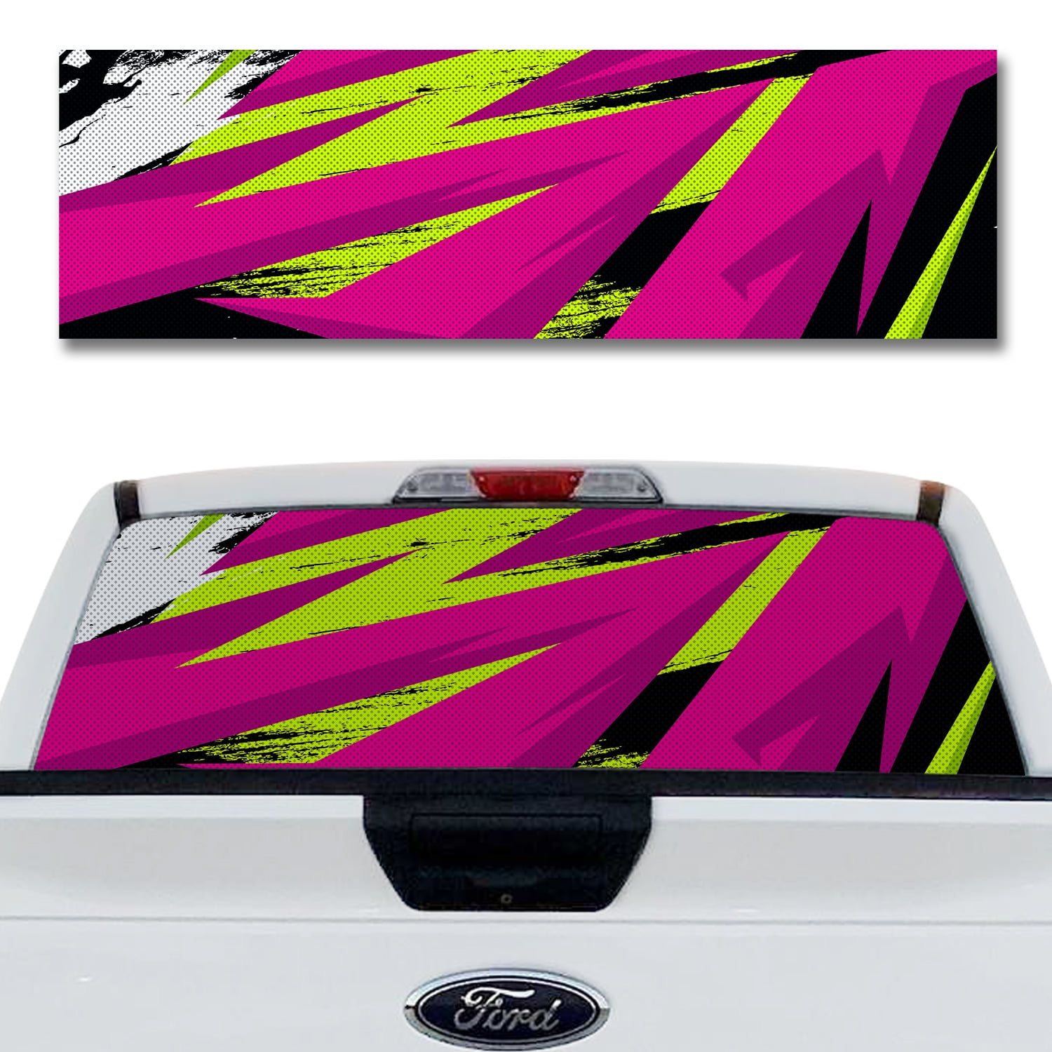 Rear Window Decal for Trucks – Grunge Magenta 65 x 20 Inches ...