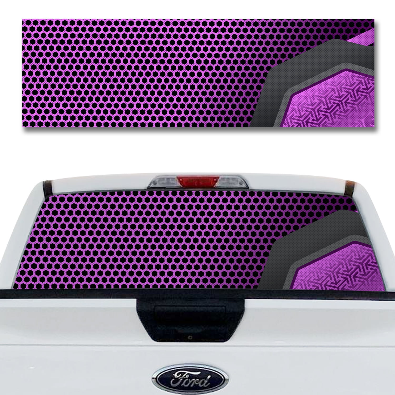 Rear Window Decal for Trucks – Hex Magenta 65 x 20 Inches, Weatherproof ...