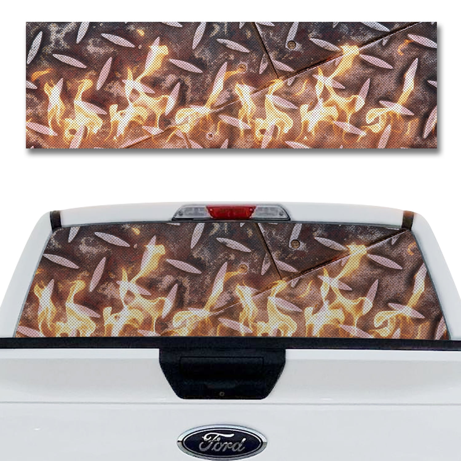 Rear Window Decal for Trucks – Hot Metal 65 x 20 Inches, Weatherproof ...