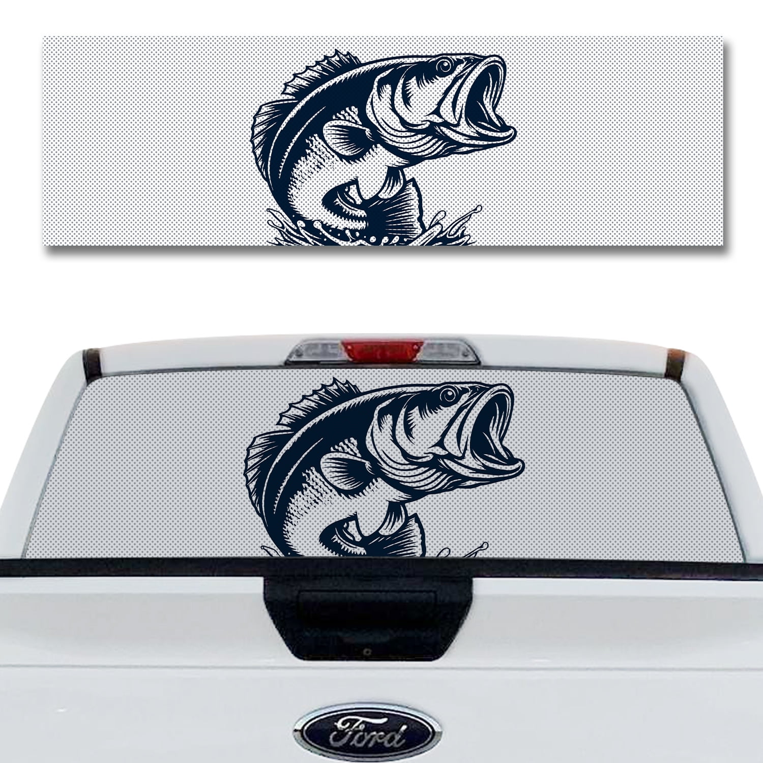 Rear Window Decal for Trucks – Largemouth 58 x 18 Inches, Weatherproof ...