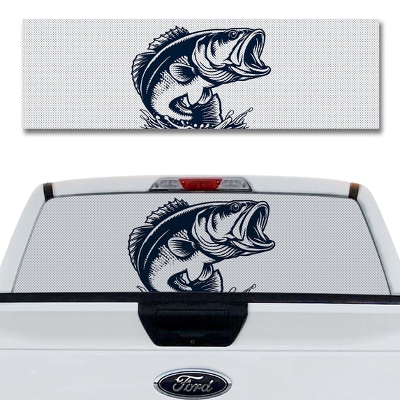 Rear Window Decal for Trucks – Largemouth 58 x 18 Inches, Weatherproof ...