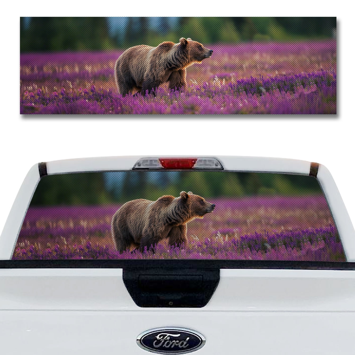 Rear Window Decal for Trucks – Lavender Bear 65 x 20 Inches ...