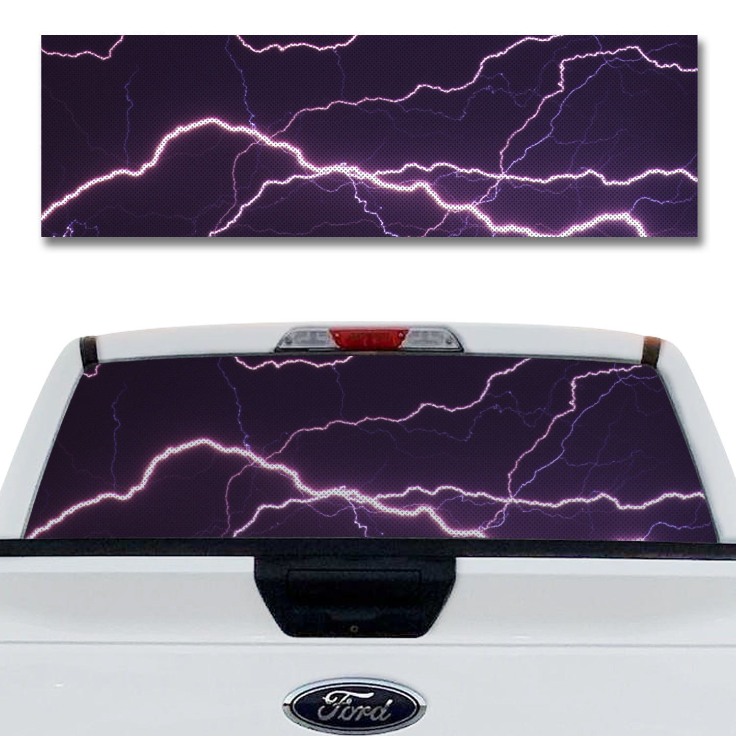 Rear Window Decal for Trucks – Lightning Storm 65 x 20 Inches ...