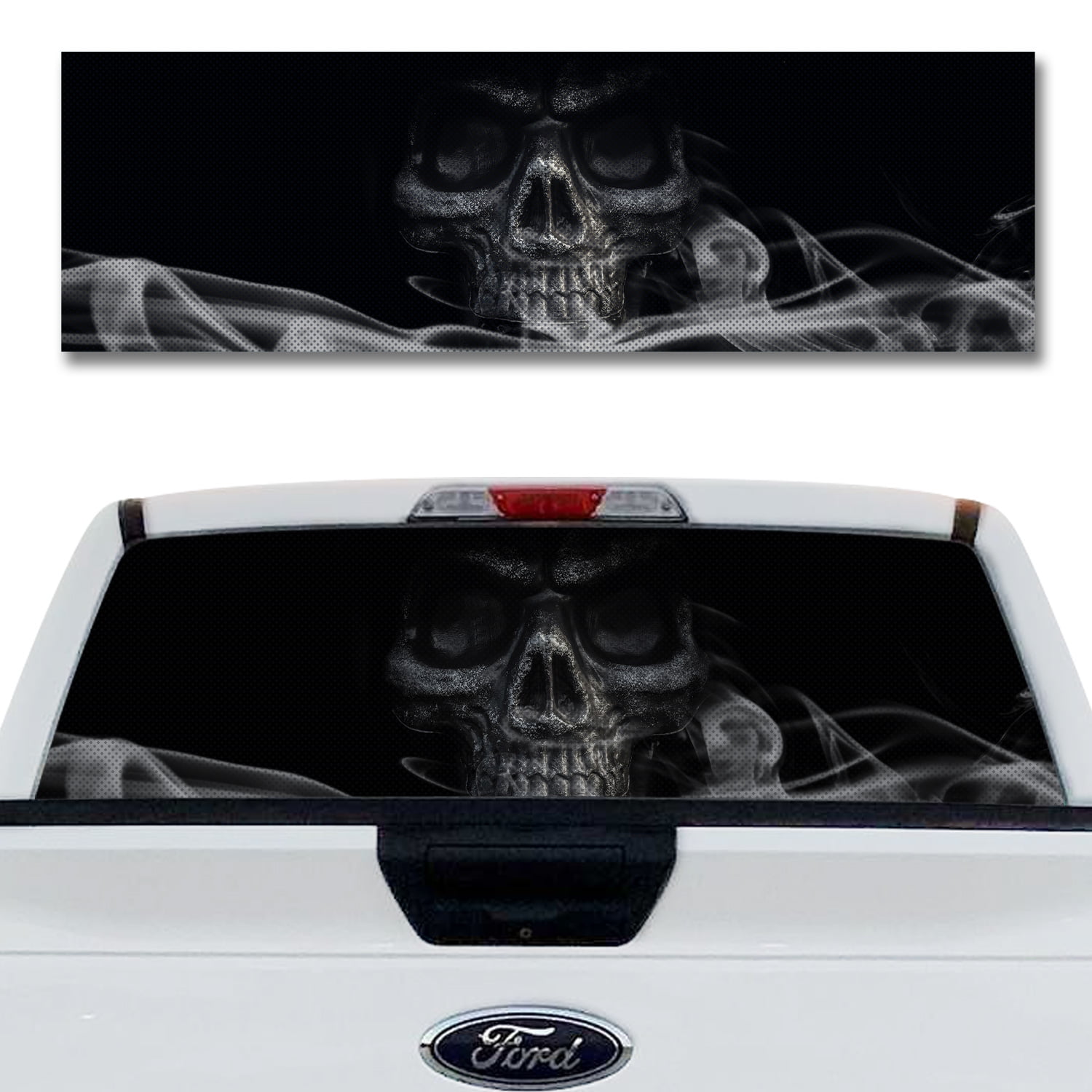 Rear Window Decal for Trucks – Ominous Skull 65 x 20 Inches ...