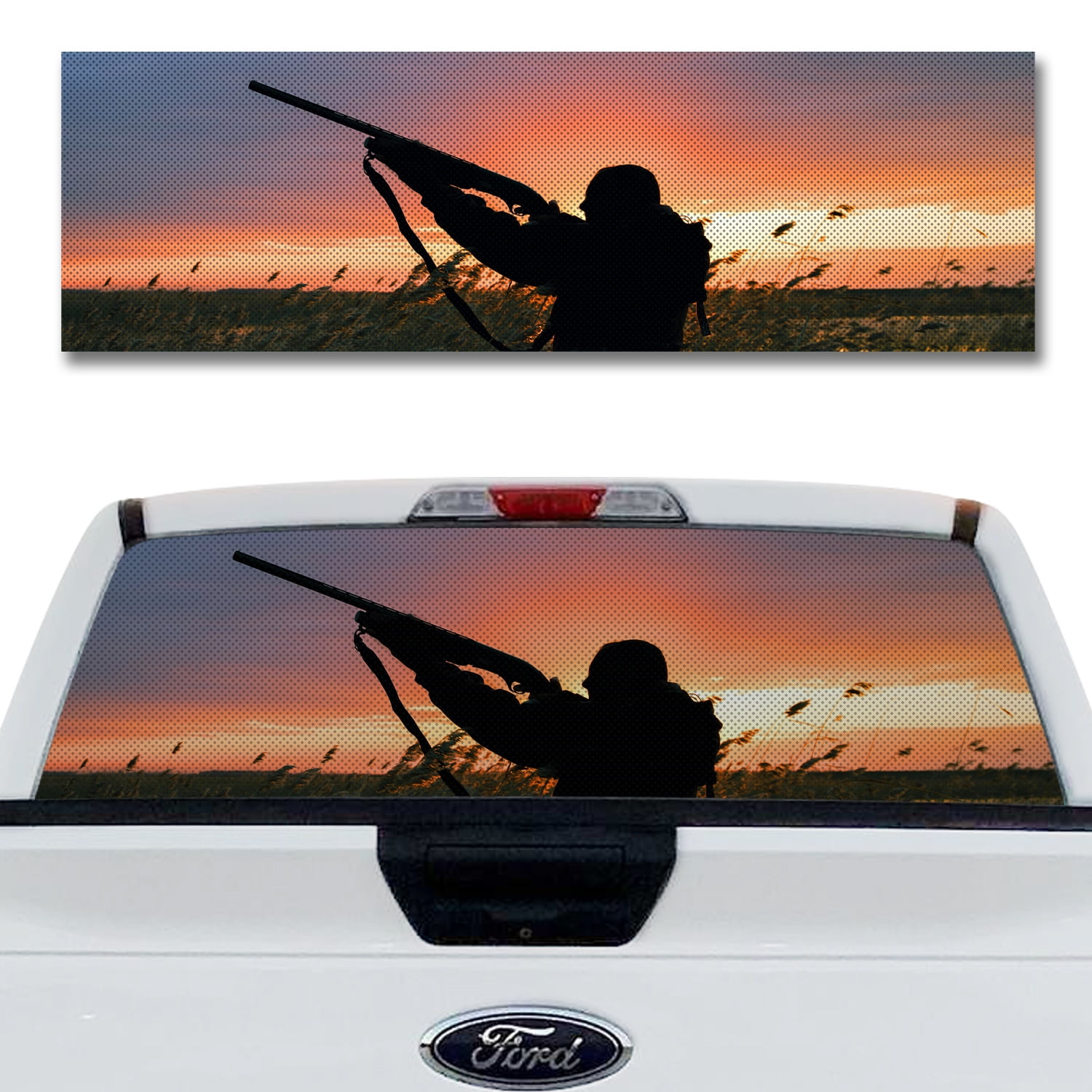 Rear Window Decal for Trucks – The Hunter 65 x 20 Inches, Weatherproof ...