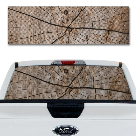 Rear Window Decal for Trucks – Tree Rings 65 x 20 Inches, Weatherproof ...