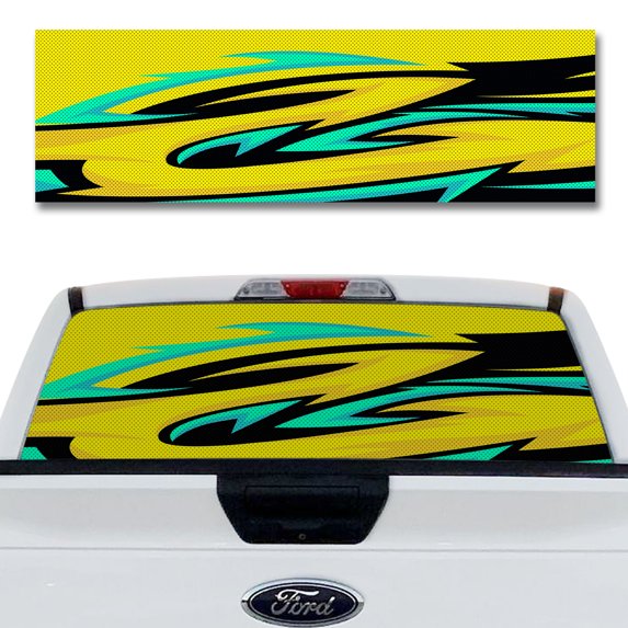 Rear Window Decal for Trucks – Tribal Yellow 58 x 18 Inches ...