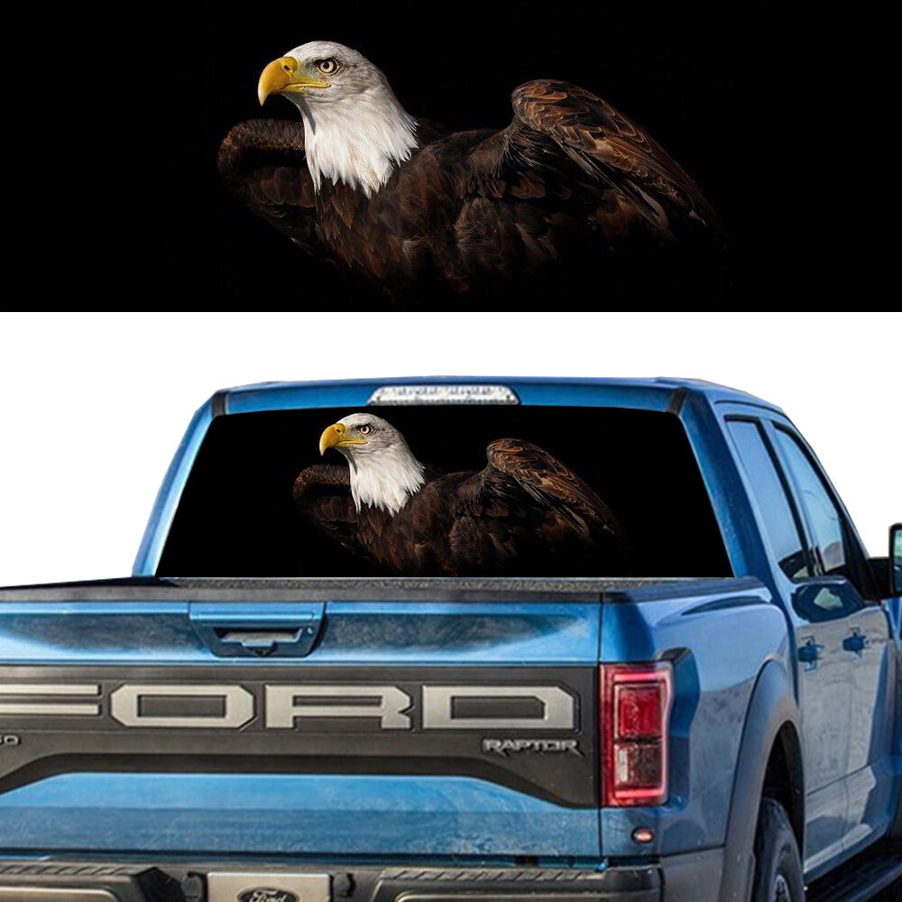 Rear Window Graphic Decal For SUV jeep PICK-UP TRUCK AMERICAN FLAG ...