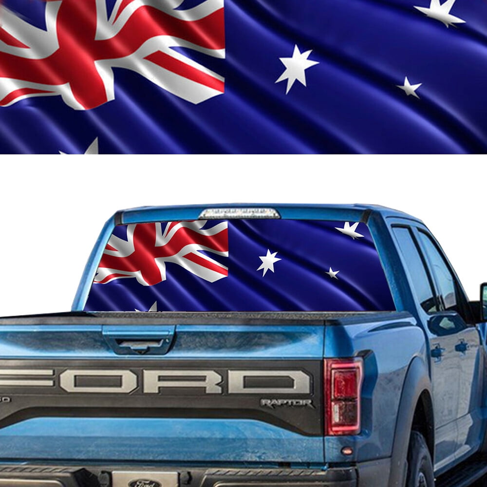 Rear Window Graphic Decal For SUV jeep PICK-UP TRUCK AUSTRALIAN FLAG ...