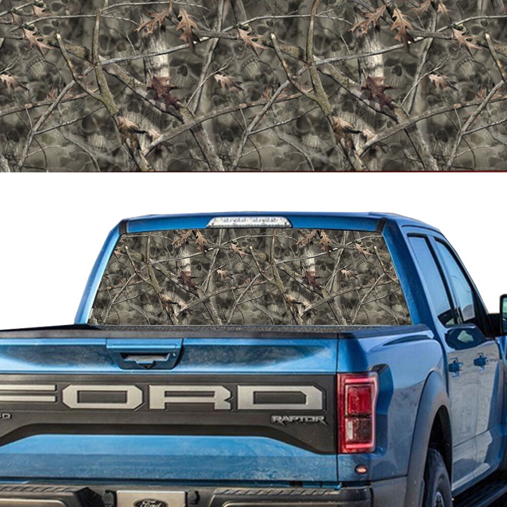 Rear Window Graphic Decal For SUV jeep PICK-UP TRUCK Camo Ghost Forrest ...