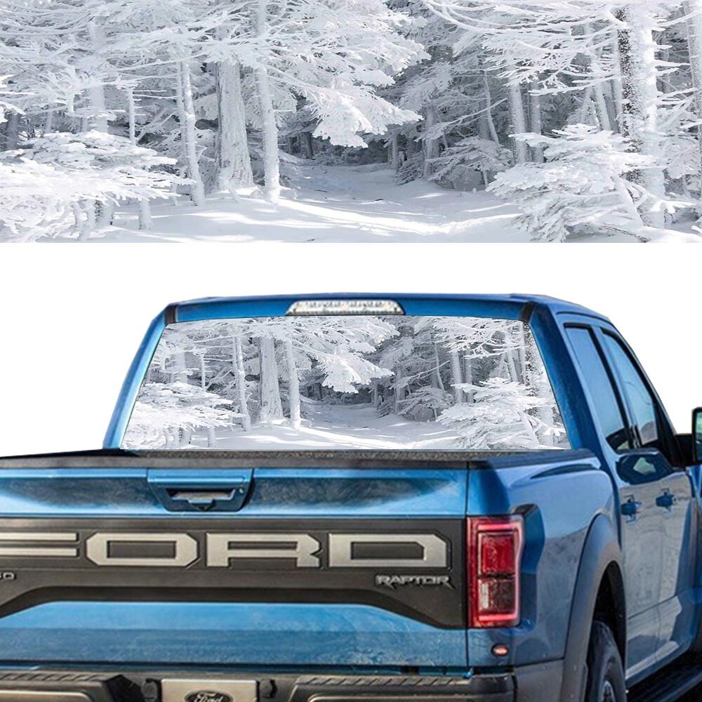 Rear Window Graphic Decal For SUV jeep PICK-UP TRUCK Forest Trees in ...
