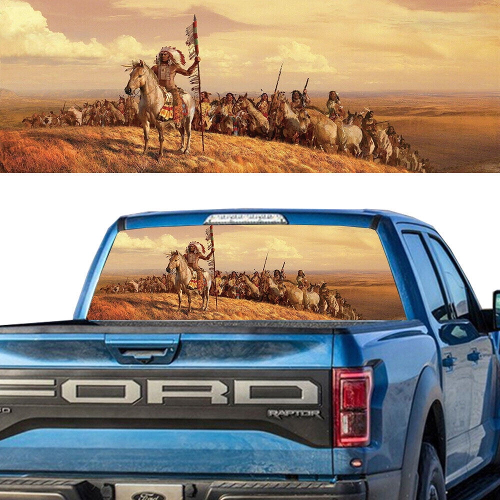 Rear Window Graphic Decal For SUV jeep PICK-UP TRUCK Indians soldiers ...