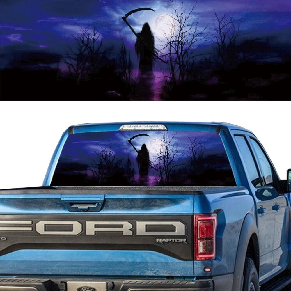 Rear Window Graphic Decal For SUV jeep PICK-UP TRUCK P21 Grim Reaper ...