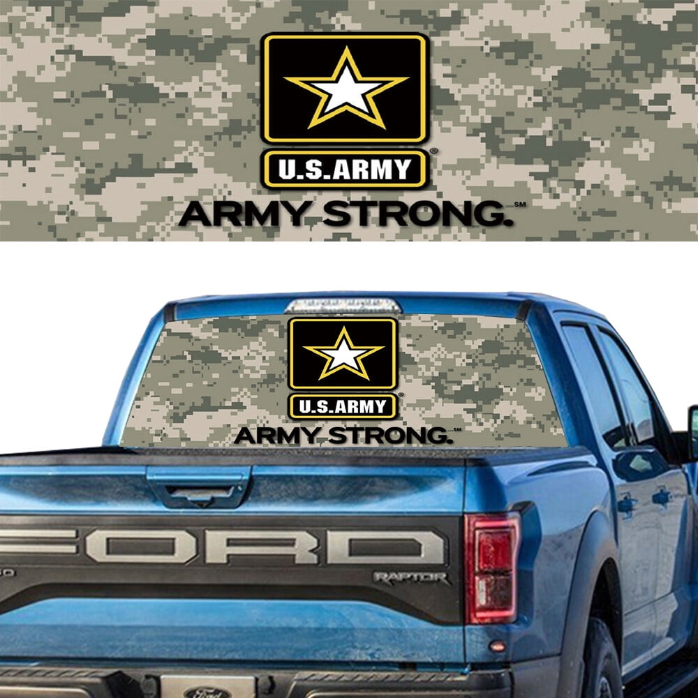Rear Window Graphic Decal For SUV jeep PICK-UP TRUCK P348 Army Camo ...