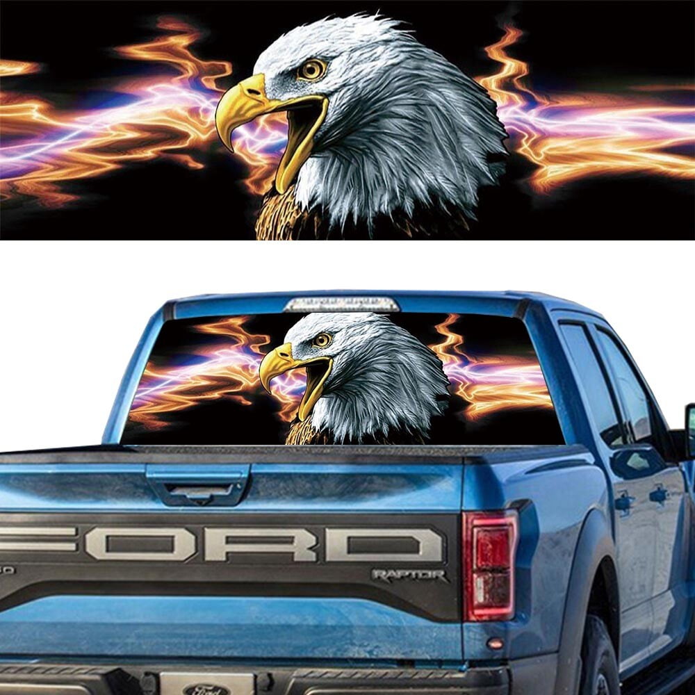 Rear Window Graphic Decal For SUV jeep PICK-UP TRUCK P424 Eagle ...