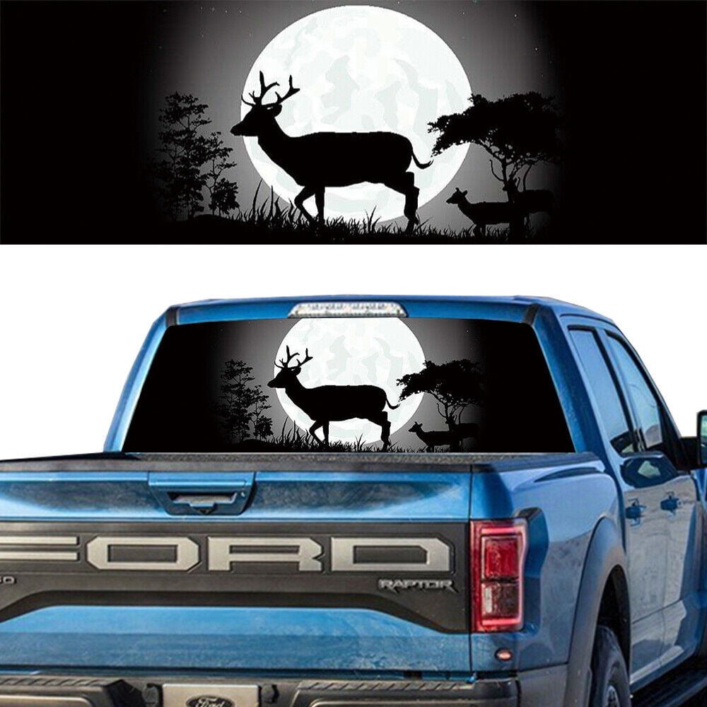 Rear Window Graphic Decal For SUV jeep PICK-UP TRUCK P440 Deer Buck ...