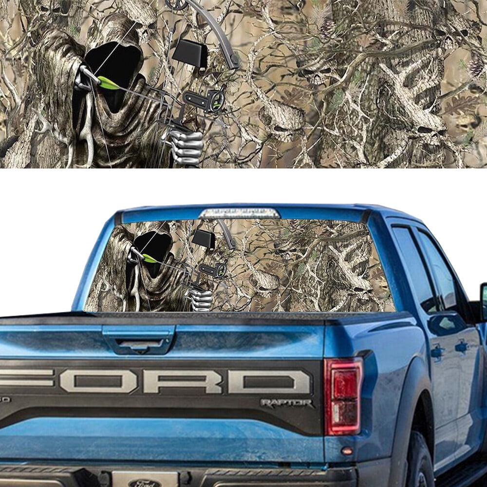 Rear Window Graphic Decal For SUV jeep PICK-UP TRUCK P455 Camo Reaper ...