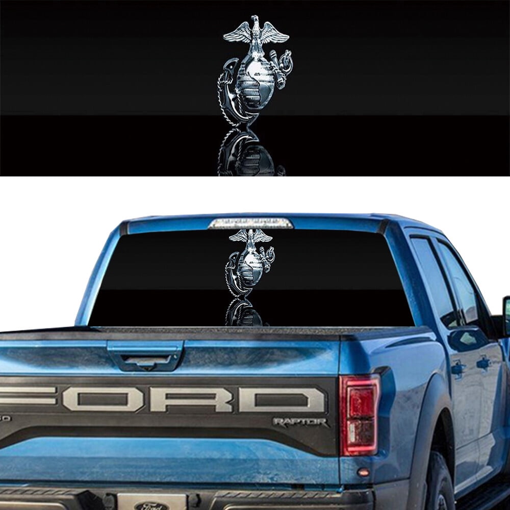 Rear Window Graphic Decal For SUV jeep PICK-UP TRUCK P479 USMC Marines ...
