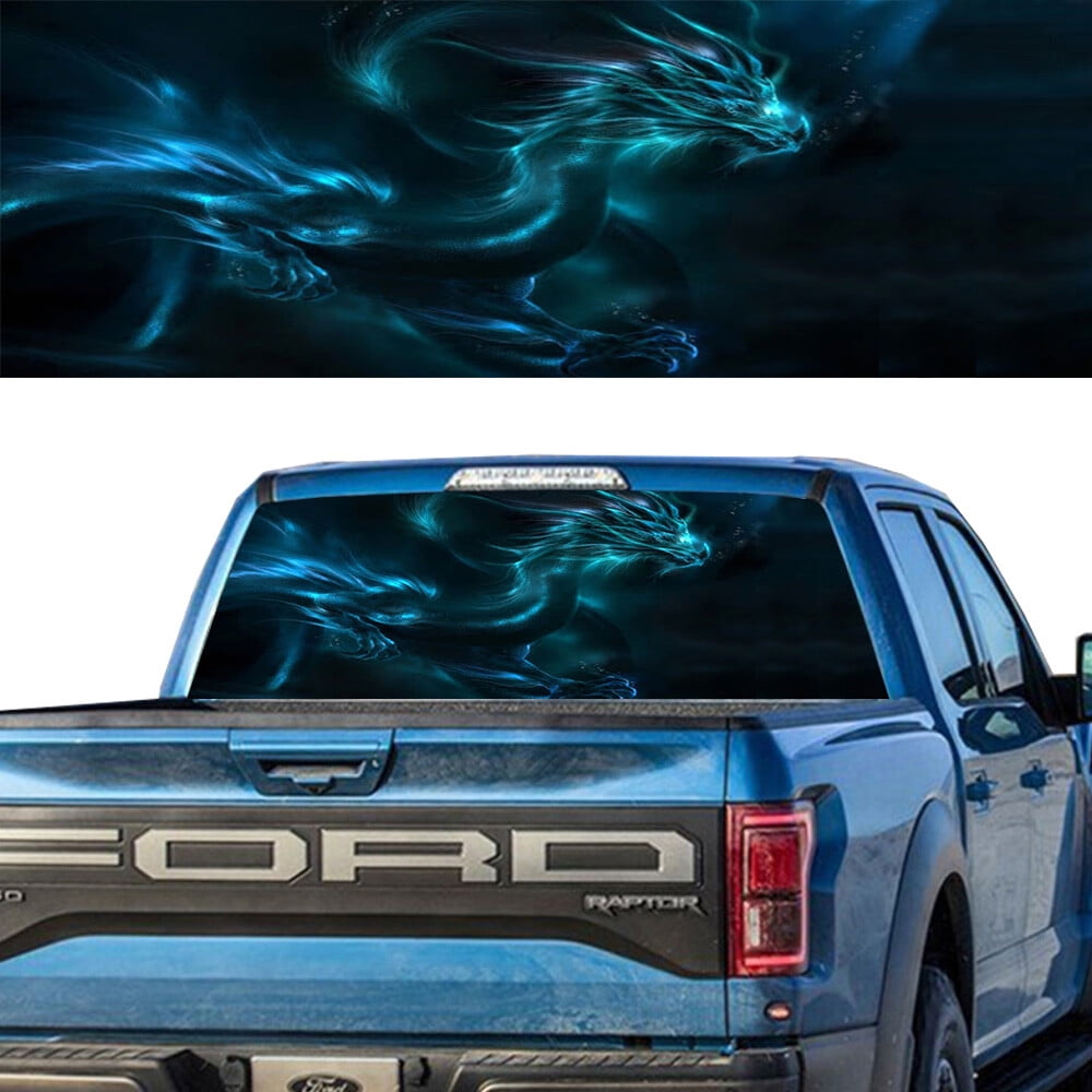 Rear Window Graphic Decal For SUV jeep PICK-UP TRUCK P499 Dragon ...