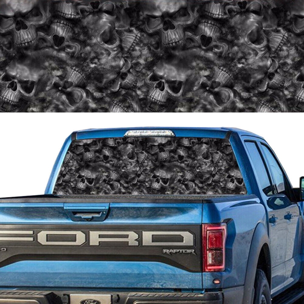 Rear Window Graphic Decal For SUV jeep PICK-UP TRUCK SKULL Camo pattern ...